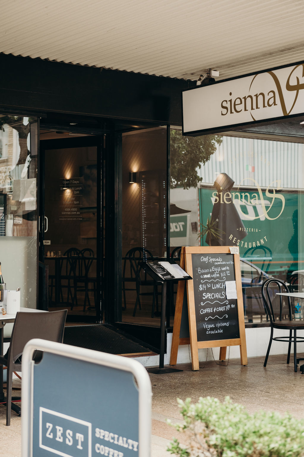 Front of Venue – Sienna's Restaurant